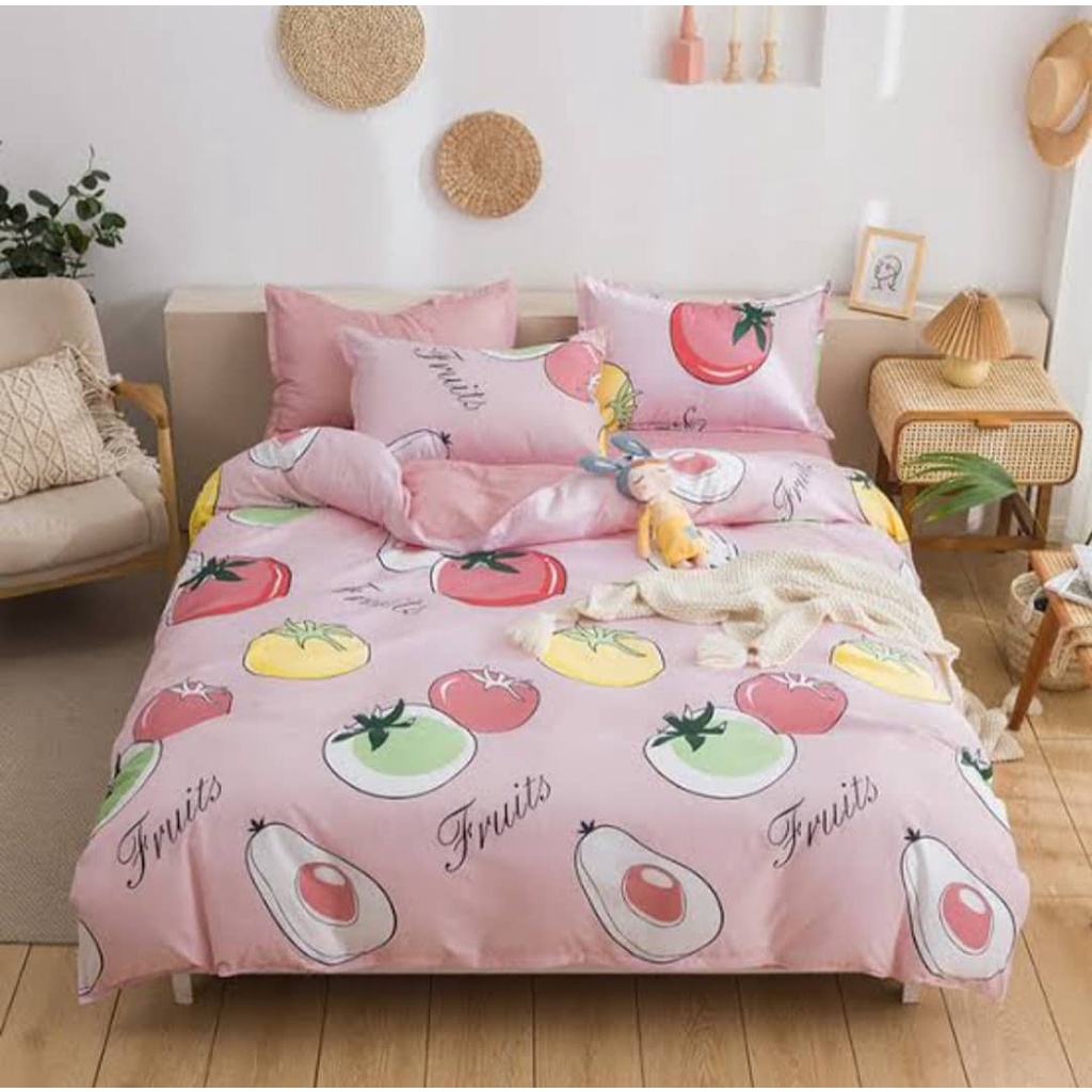[COD] 4in1 Pure Cotton Bed Sheet King/Queen Size 1.8M High Quality and ...
