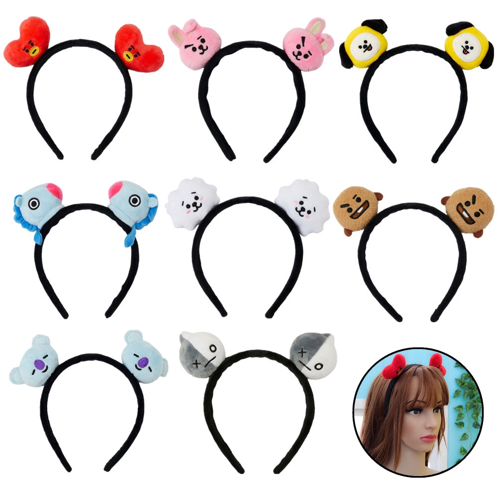 K-POP BTS Bangtan Boys Cartoon Elastic Hair Bands Lovely Rabbit Lamb ...