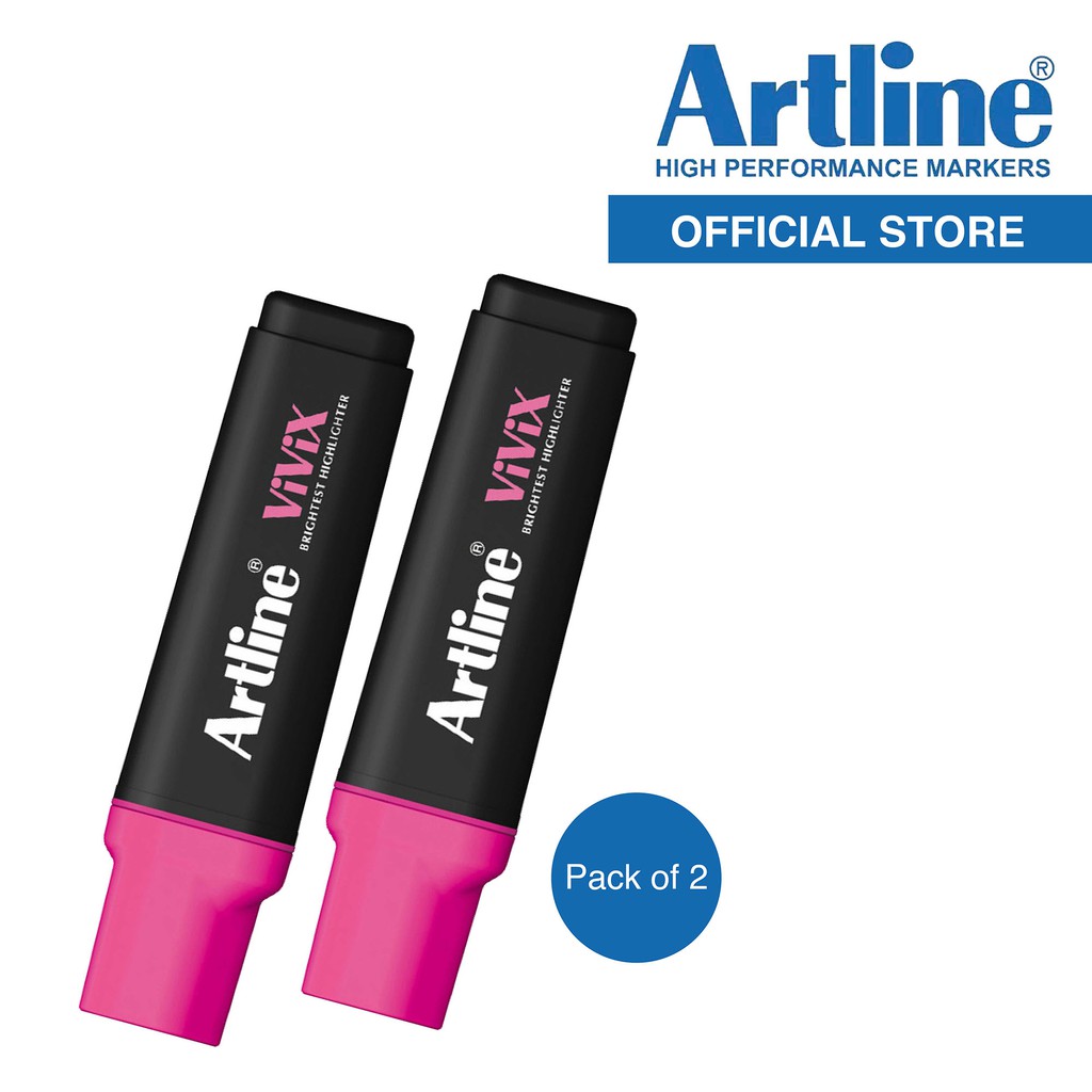 ARTLINE Vivix Fluorescent Marker Highlighter (EK670 Pack of 2) | Shopee Philippines