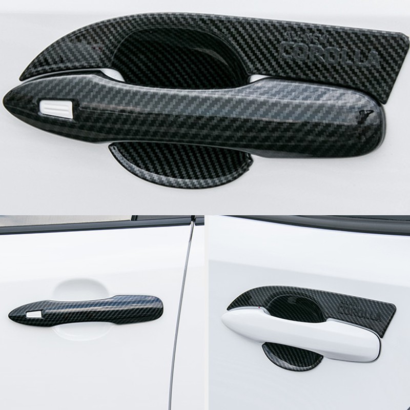 For TOYOTA ALTIS 2019-2025 carbon fiber pattern car door handle bowl ...