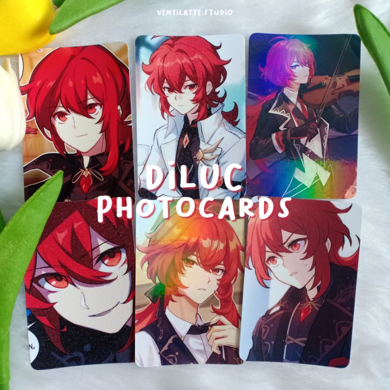 Genshin Impact Diluc Laminated Photocards [Sold per piece] | Shopee ...