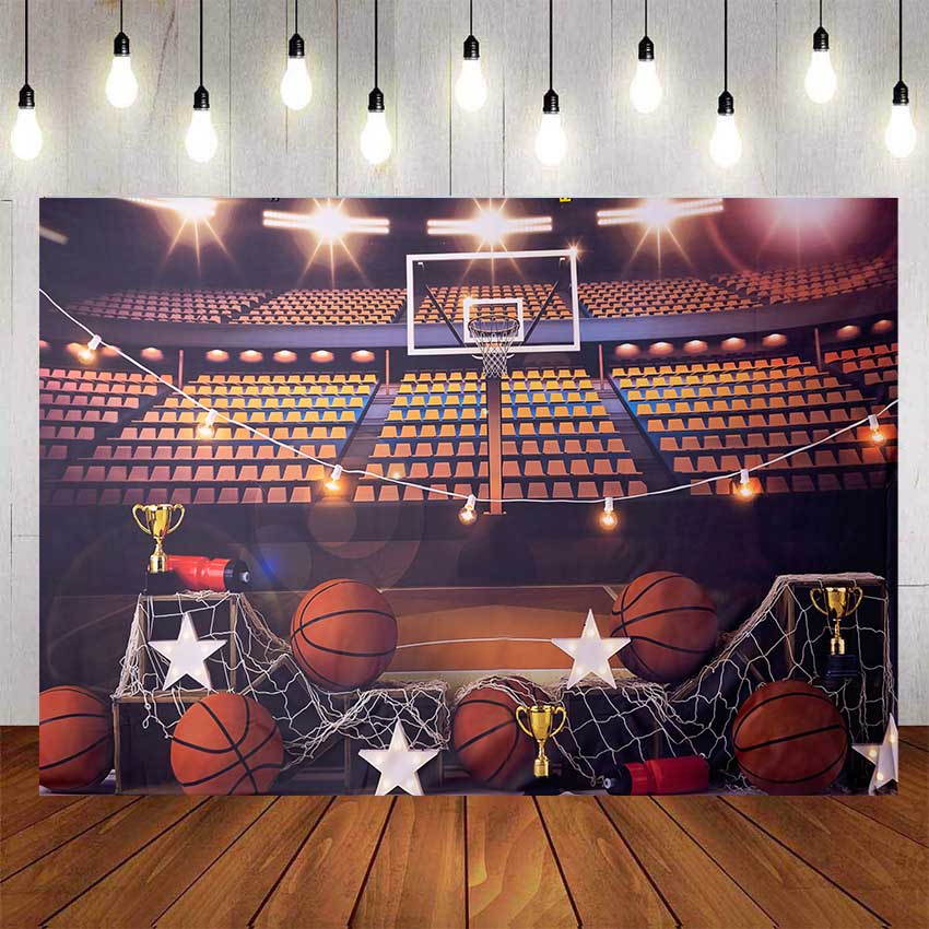 Newborn Baby 1st Birthday Party Backdrops Basketball For Boy Ball Cake ...