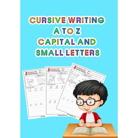 CURSIVE WRITING ALPHABET 26 PAGES | Shopee Philippines