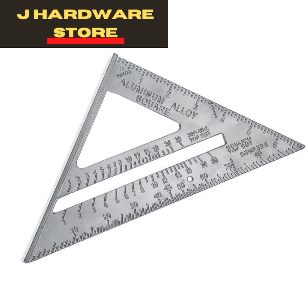 Measure 7inch/12inch Aluminum Triangle Ruler Carpenter Square Speed ...