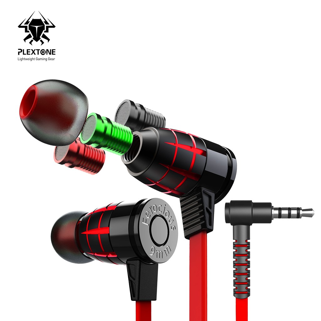 PLEXTONE G25 Gaming Earphone 3.5mm Pubg In-Ear RichBass Gaming Headset ...
