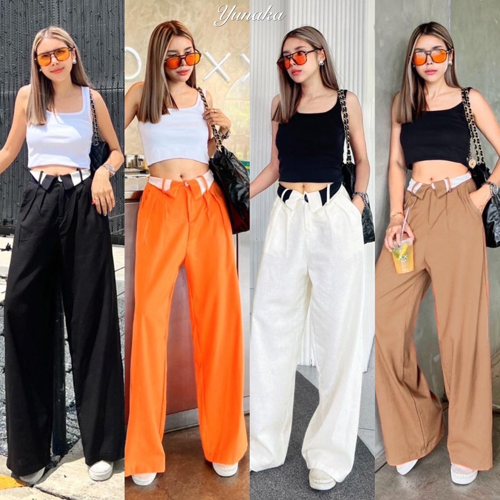 MytrendyCo Yunaka Bangkok Coordinates Terno Trouser Pants & Cropped Top ...