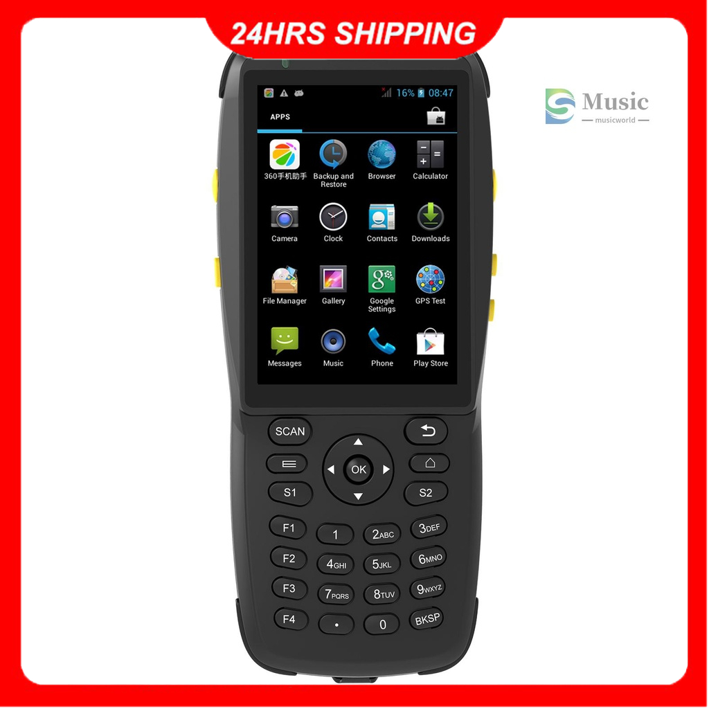 Barcode Scanner Android PDA Handheld POS Terminal Inventory Machine 1D ...