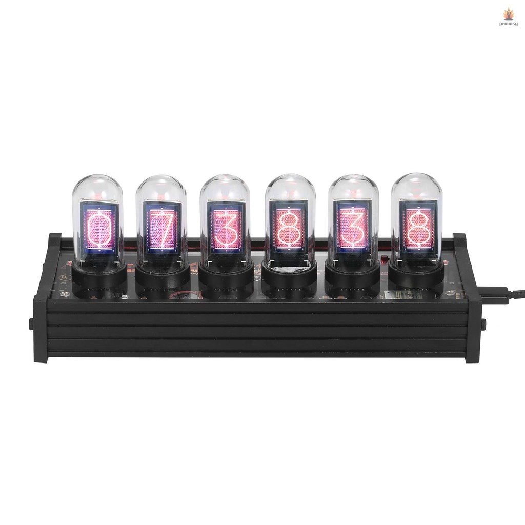 [PM] LED Tube Clock Vintage Digital Nixie Clock 6 Bit Time Photo ...