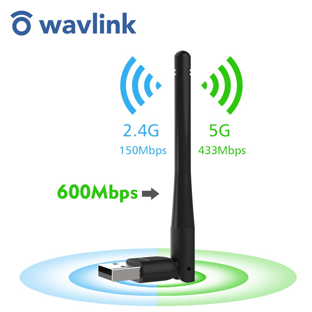 Wavlink Ac600mbps 5g+2.4g Dual-Band Usb Wireless Network Adapter ...