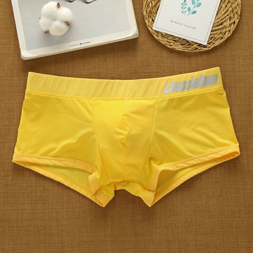 Aussie Bum Men Quality Plain Milk-silk Boxer Briefs Man Low Waist ...