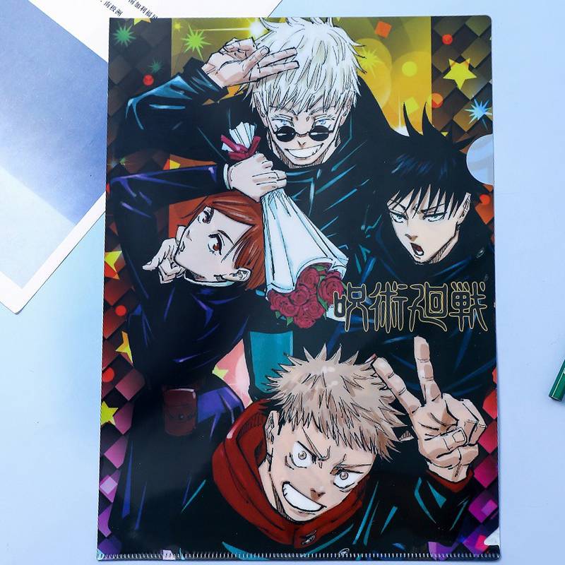 A4 Anime Jujutsu Kaisen Folder File Bag Document Organizer Storage bag ...