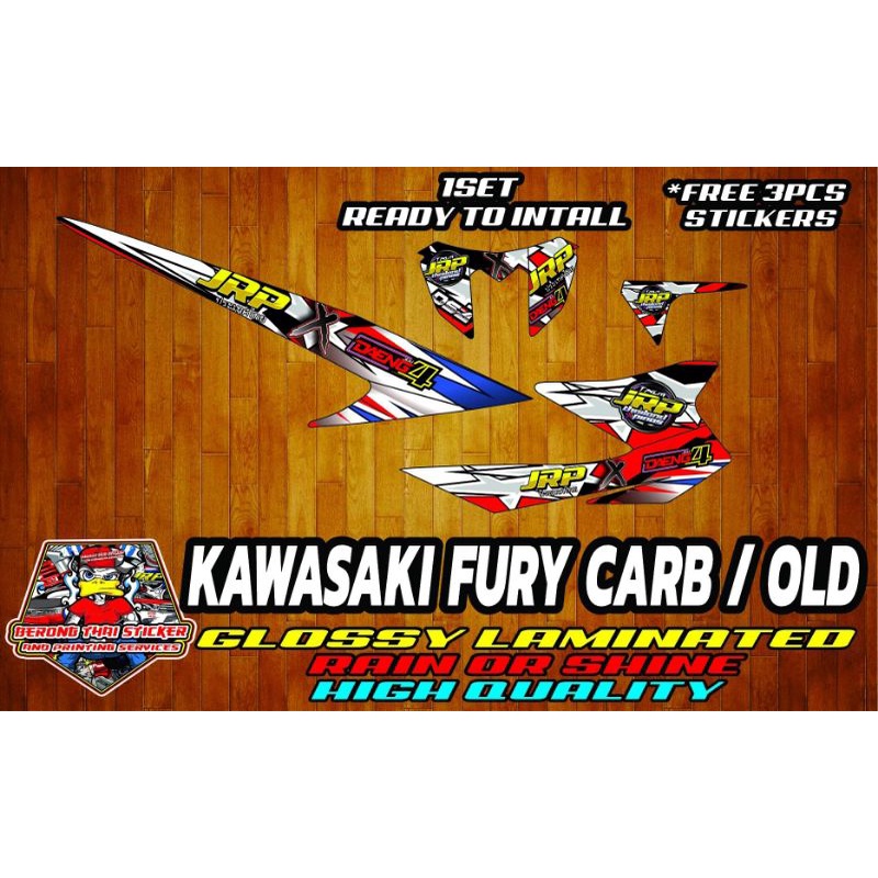 Kawasaki Fury Carb/Old Jrp Decals | Shopee Philippines