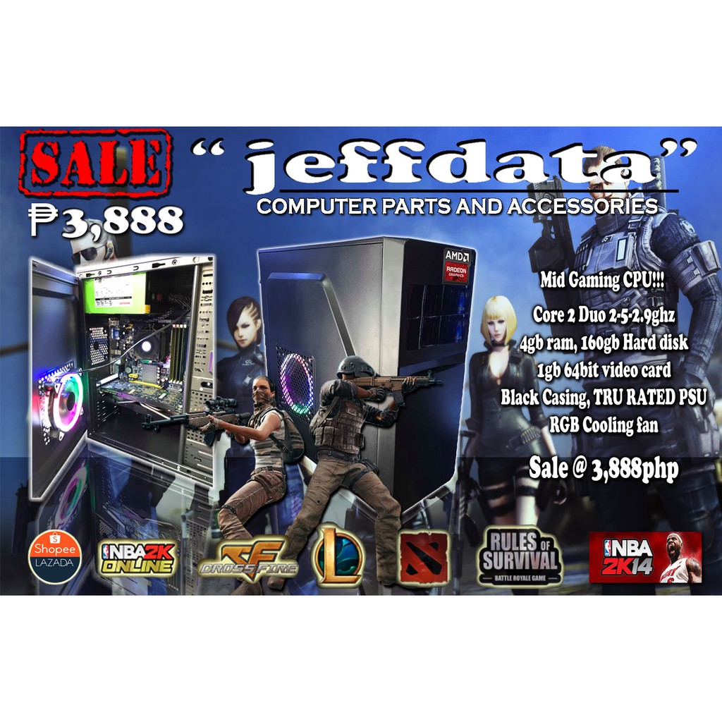 Starter Gaming CPU Desktop intel Dualcore 1.8-3.0Ghz 4gb ram Nvidia 1gb ...