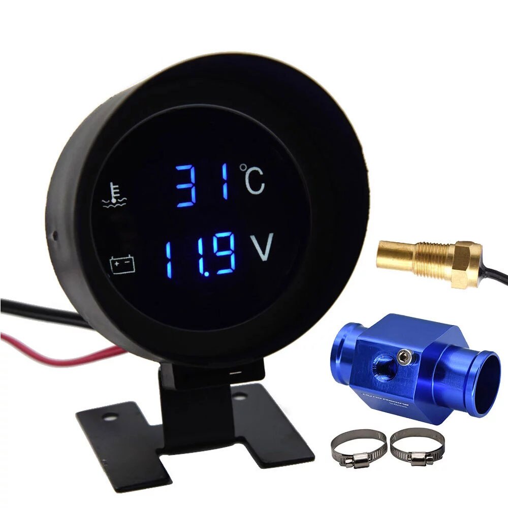 Car Digital Led Water Temperature Gauge -10-110 Celsius With Water Temp ...