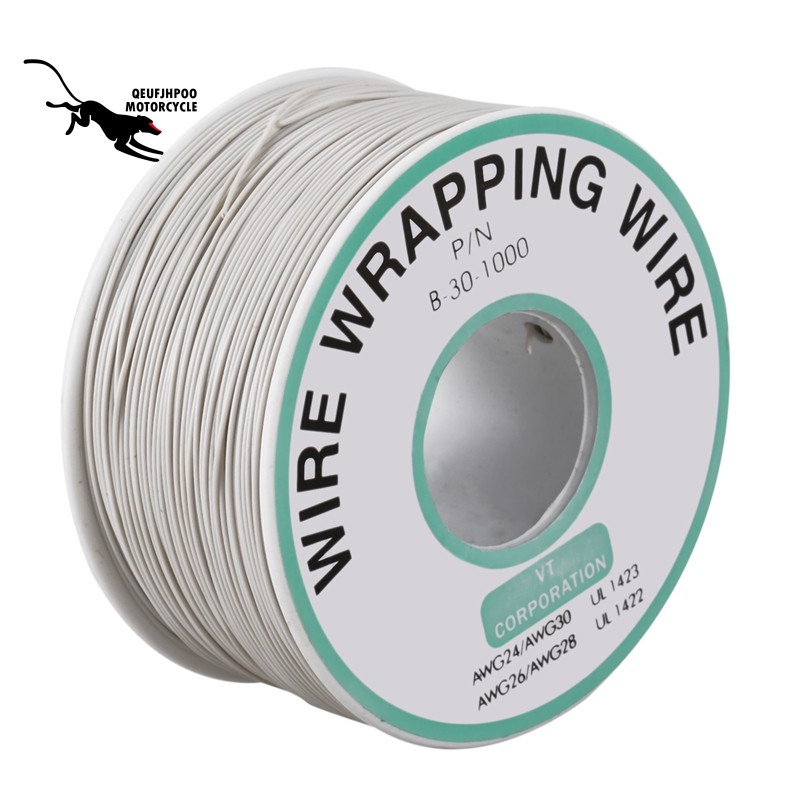 305M White PVC Coated Tin Plated Copper Wire Wire-Wrapping 30AWG Cable ...
