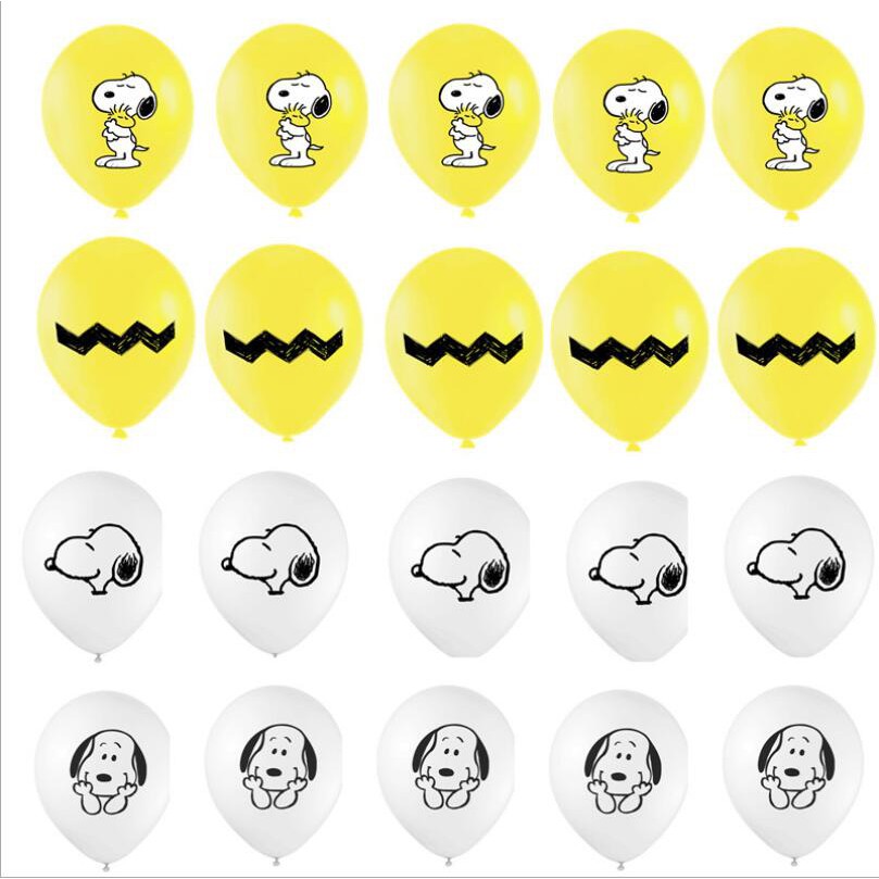 20 pcs cartoon pattern Snoopy balloon cute theme party latex balloons ...