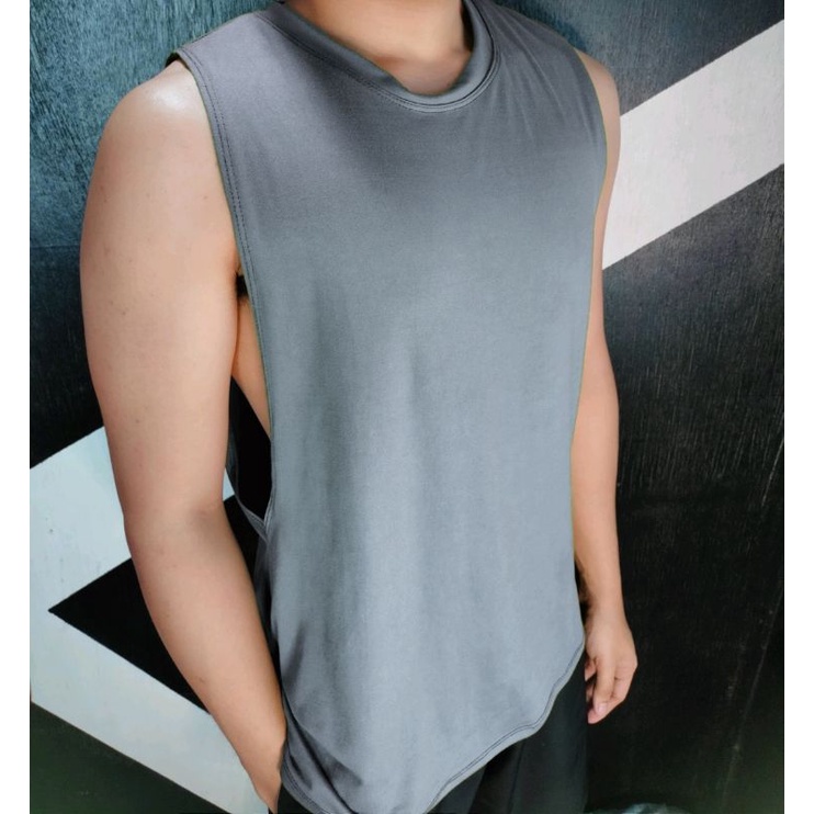 MUSCLE TEE FREE SIZE FITS M-XL Comfortable PLAIN COLOR Muscle tee for ...