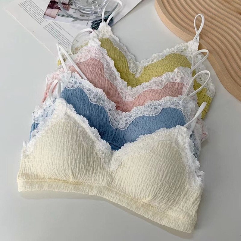 Size 32-38AB Cotton Girl Lovely Soft Lace Underwear Push Up Bra ...