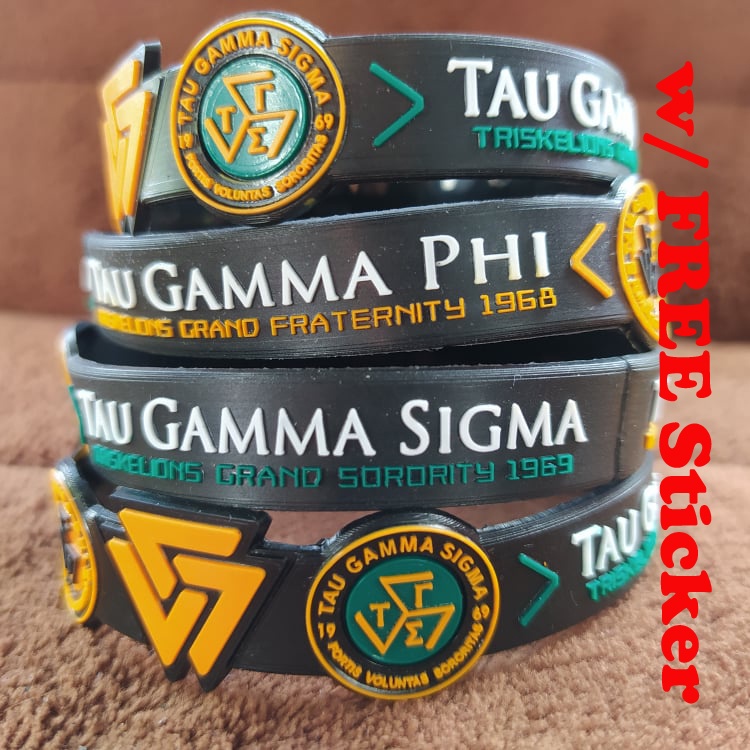 Tau Gamma Phi Sigma Triskelion Grand Fraternity Baller Band Bristband ...