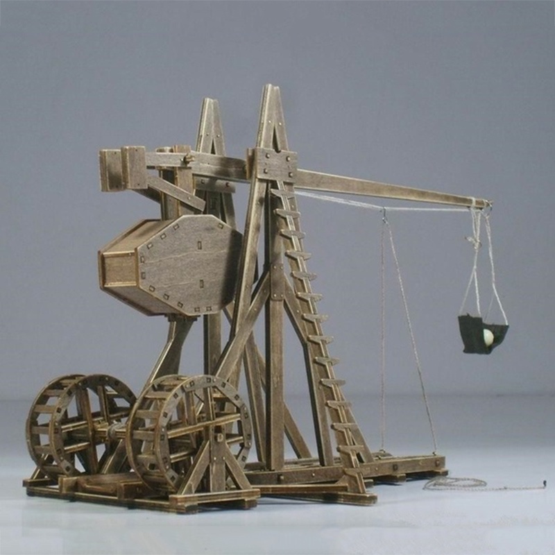 Precision Wooden Assemble Trebuchet Model Children Educational Toy Home ...