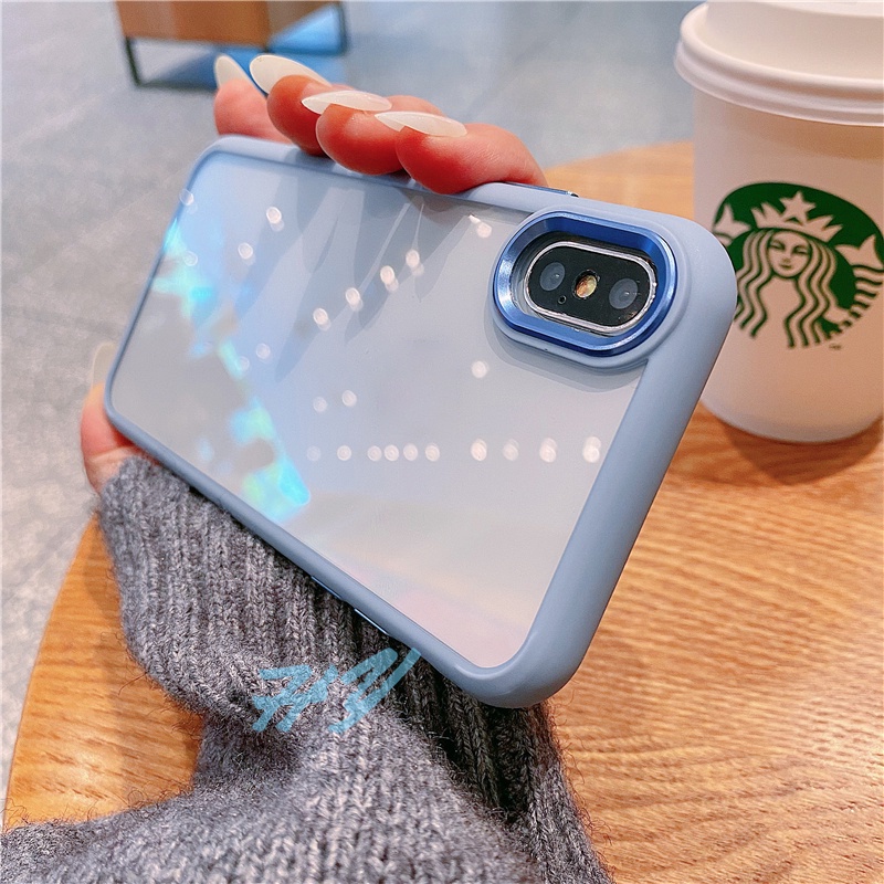 Casing transparent phone case hard cover compatible for iPhone x xr xs ...