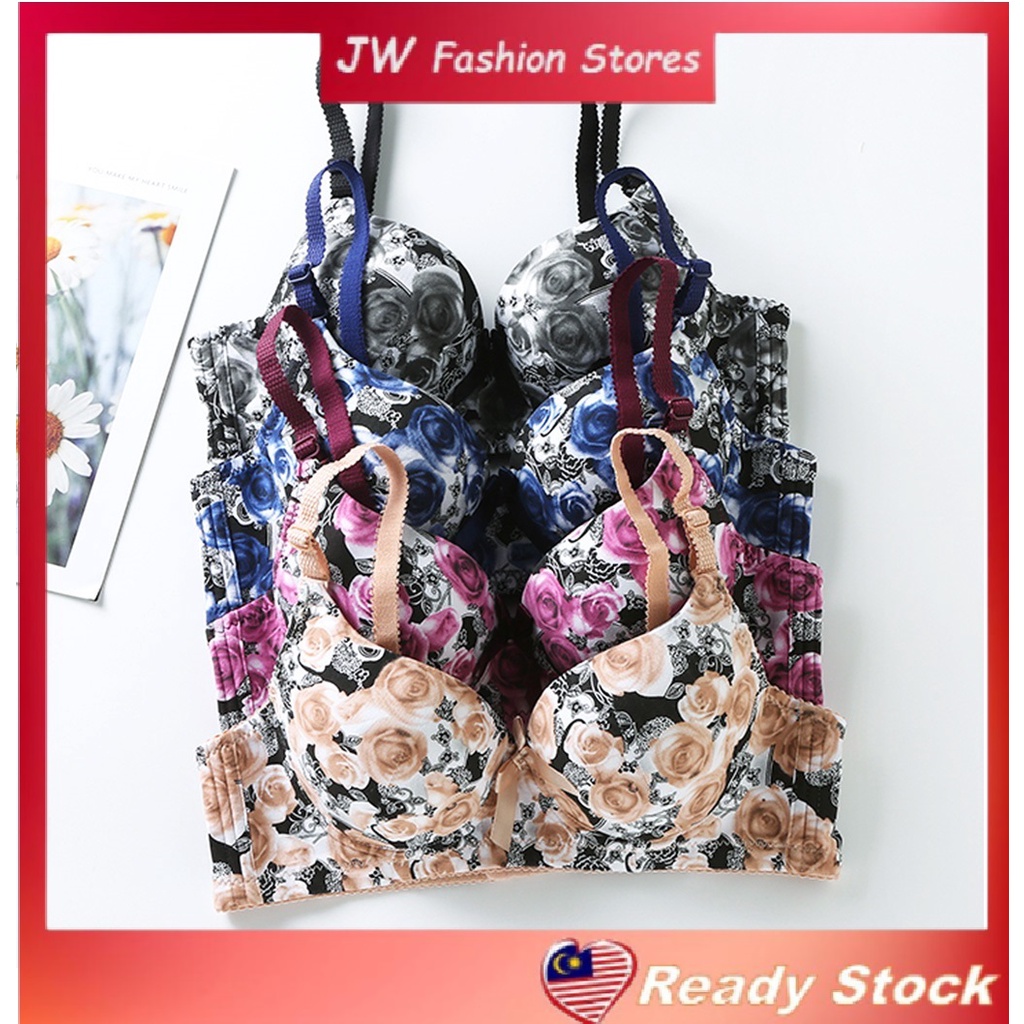 JW Fashion Women Bra / Wired Bra Size 36-42 Rugasa Rose With Under ...