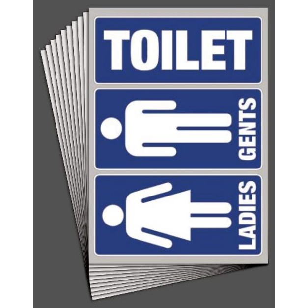 TOILET STICKER A4 SIZE WATERPROOF | Shopee Philippines