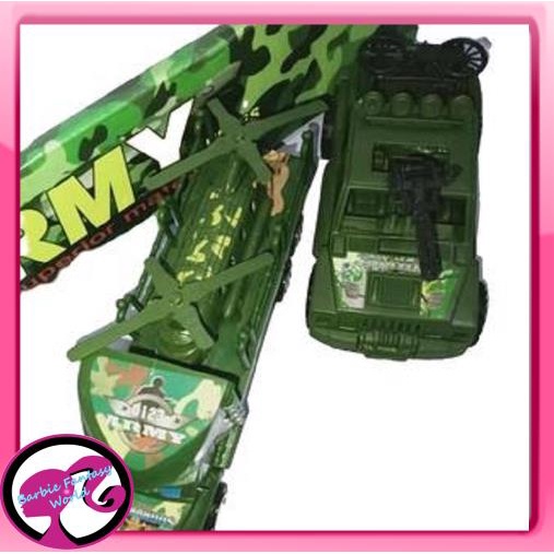 2in1 MILITARY ARMY TRUCK with mini soldier Boy kids military war toy# ...