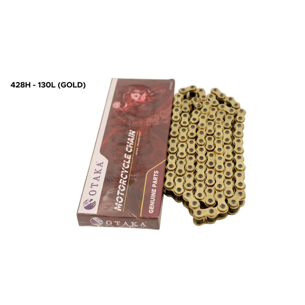 OTAKA Chains 428 428H-110L/120L/130L/132L Super Heavy Duty Plates Black ...