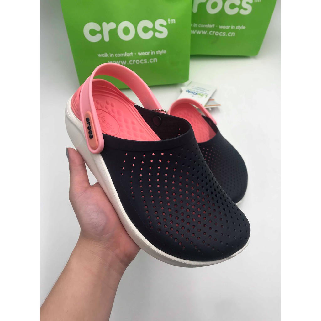 Crocs Lite Ride Slip Ons for woman sandals with ECO Bag | Shopee ...