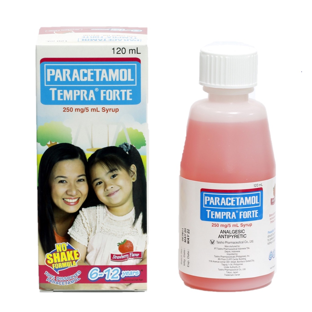 TEMPRA Forte 250mg Syrup Strawberry 120ml | Shopee Philippines