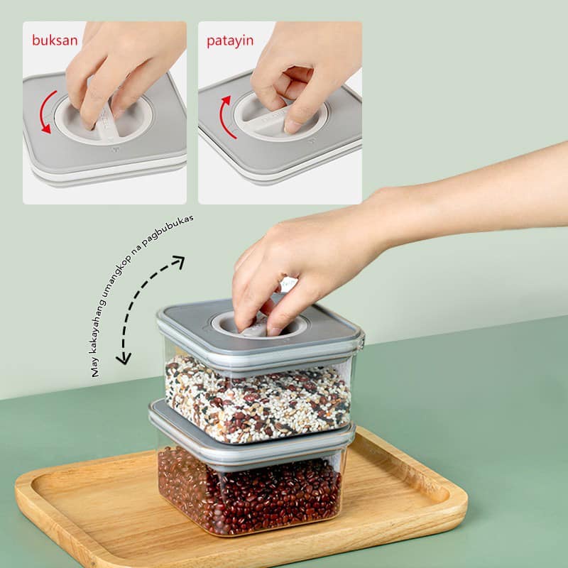 Airtight Dry Food Container Jar Canister Transparent Storage Kitchen ...