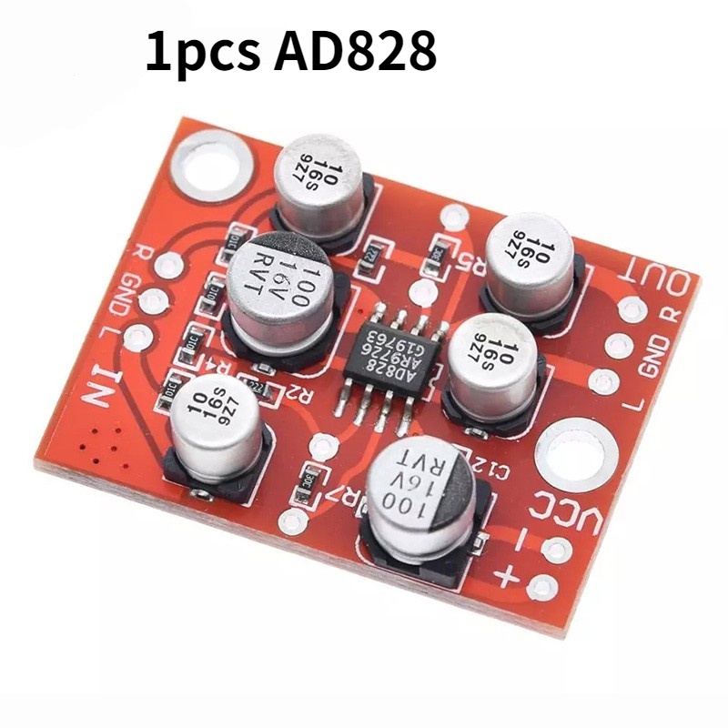 DC 5V-15V 12V AD828 Stereo Preamp Power Amplifier Board Preamplifier ...