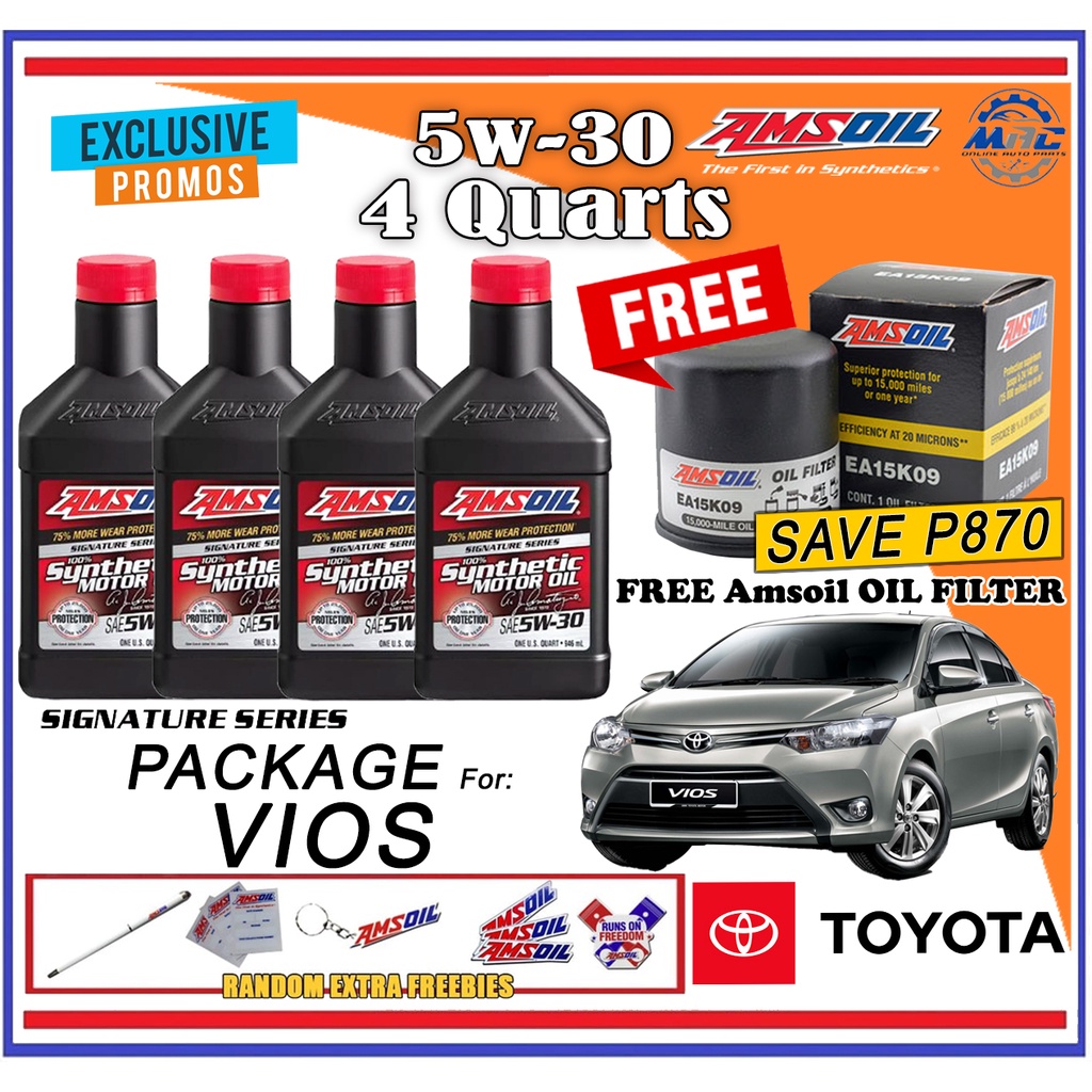 AMSOIL Signature Series 5W-30 4 quarts FREE Oil Filter Package for ...