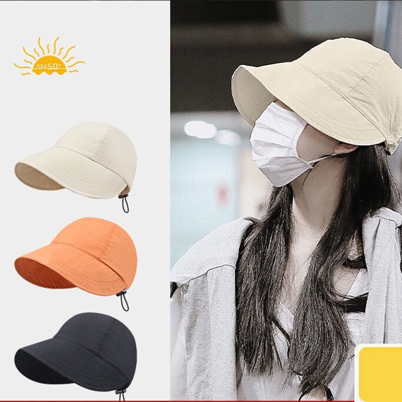 Female Korean Student Wild Basin Hat UV Beach Sun Hat Hat Female Summer ...