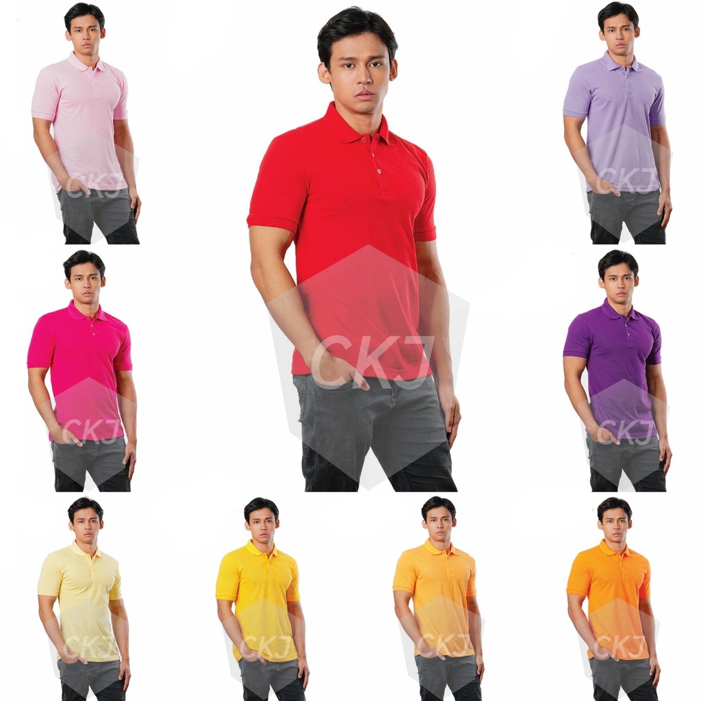 Steven Joe Men's Polo Shirt (Pink, Fuchsia, Violet, Lilac, Orange ...