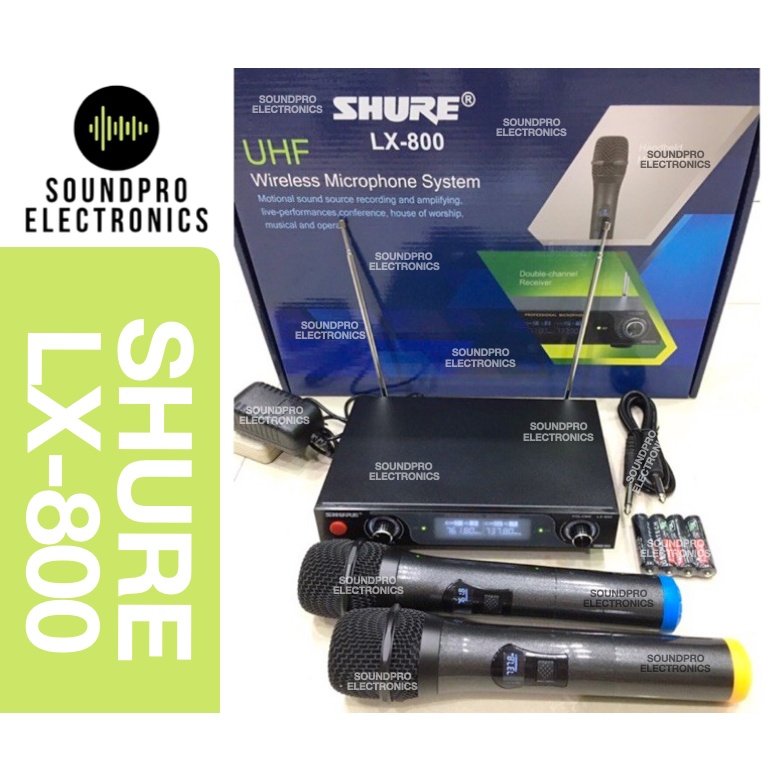 SHURE LX-800-II UHF Dual Wireless Microphone | Shopee Philippines