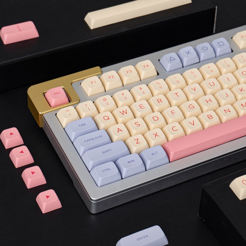 GMK 128 Keys XDA Profile Marshmallow PBT DYE-SUB Keycap English Custom ...