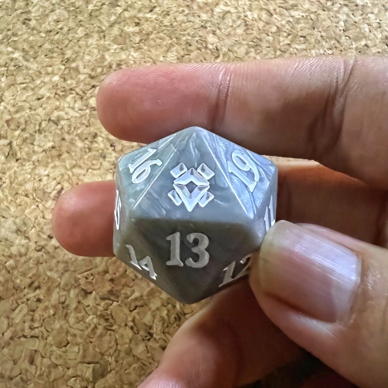 MTG OVERSIZED SPIN DOWN LIFE COUNTER D20 DICE D&D / KAMIGAWA NEON ...