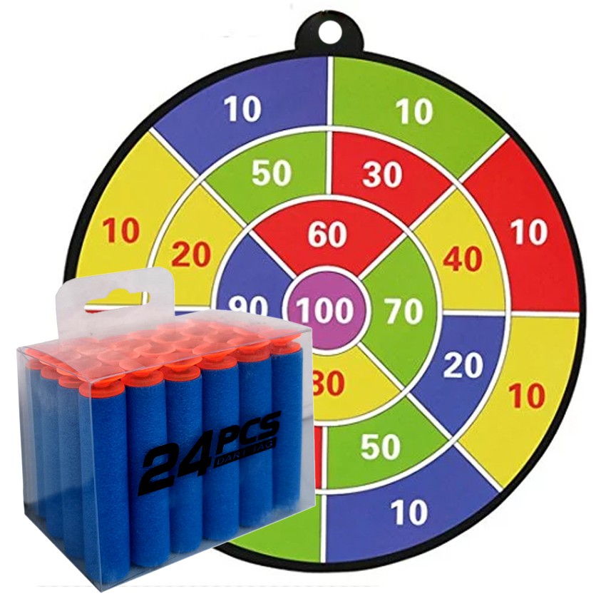 Soft Suction Bullet & Scores Dart Board Toy Soft Gun Target for All ...