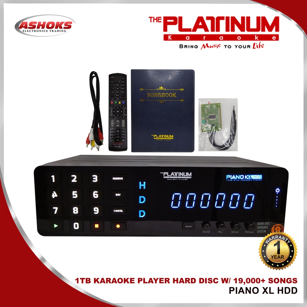Platinum Karaoke Piano XL HDD Player with 23,000++ OPM & English Songs ...