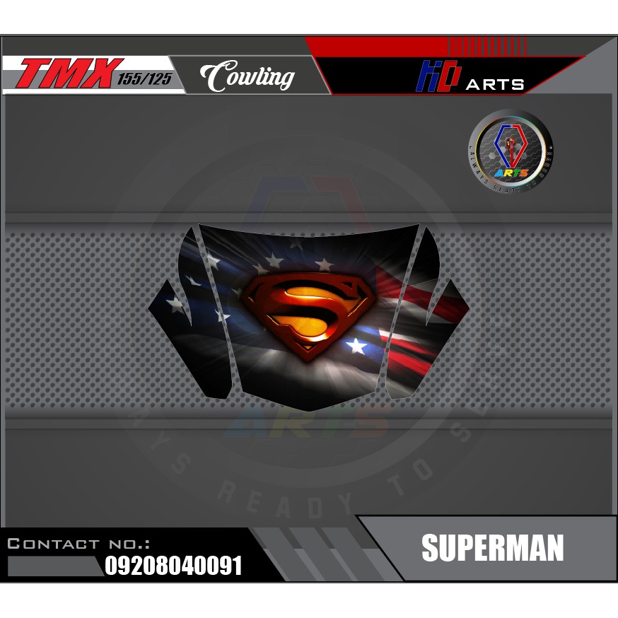 Cowling Decals "Superman" : Customized Motorcycle Decals, Laminated, NO ...