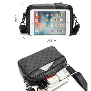LABER LEE Messenger Bag Men Single Shoulder Pu Leather Business Casual ...