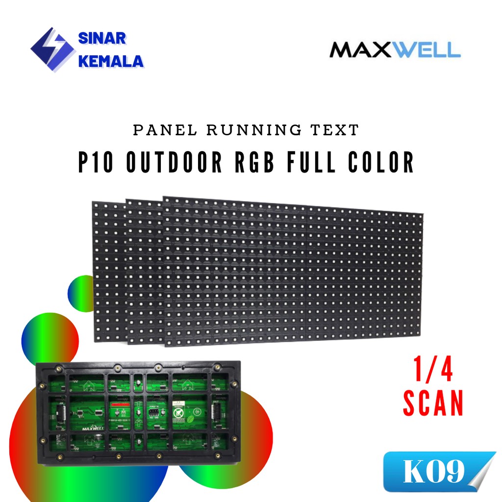 Module P10 Outdoor RGB Full Color SMD HUB-75 32x16cm Panel Running Text ...