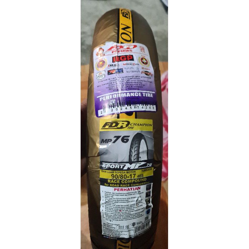 FDR MP76 RACE TIRE 90 80 17 WITH FREE TIRE SEALANT AND PITO AIR VALVE ...