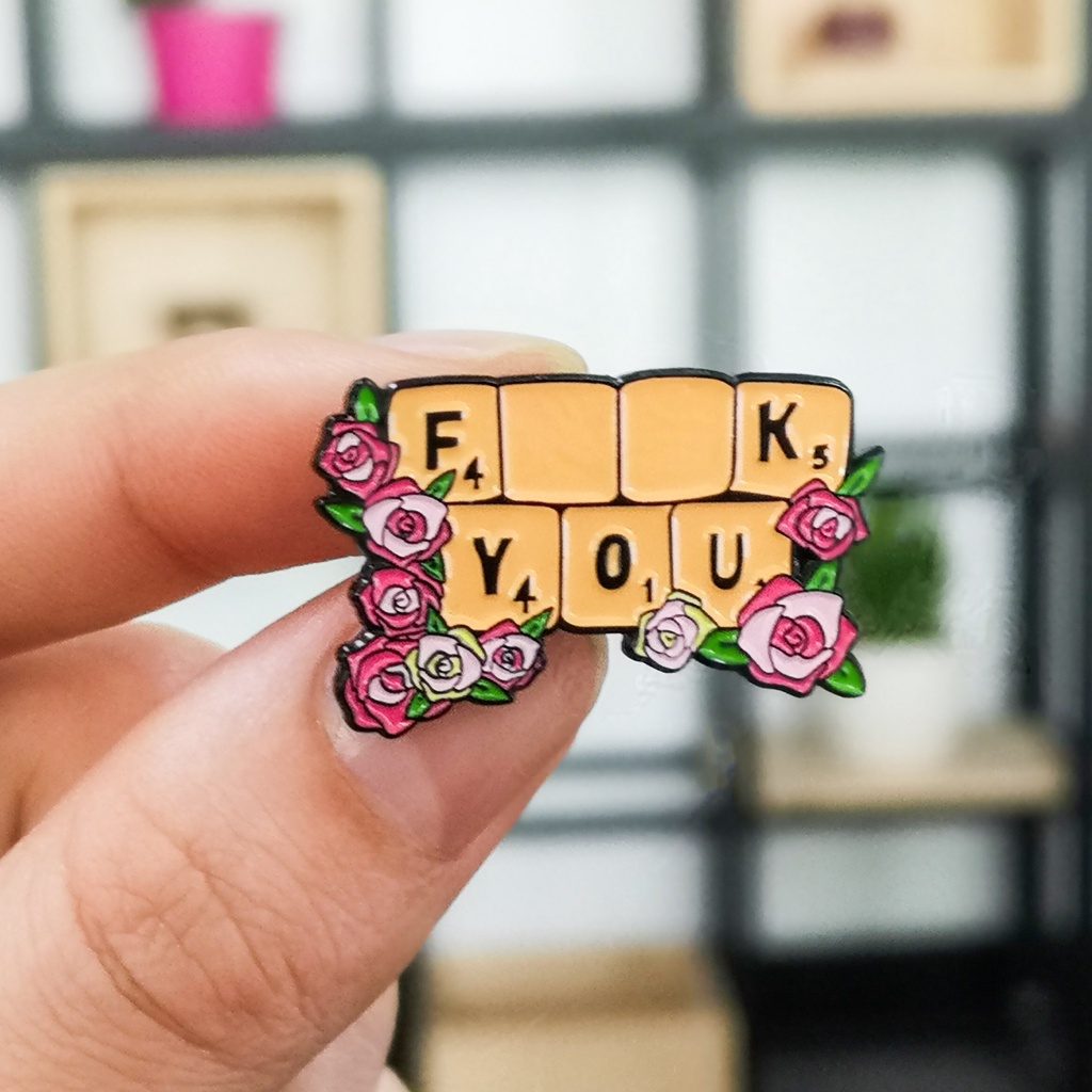 Sweet Fresh Pink Flower Cluster Keyboard Enamel Pin Fashion Life Lapel ...