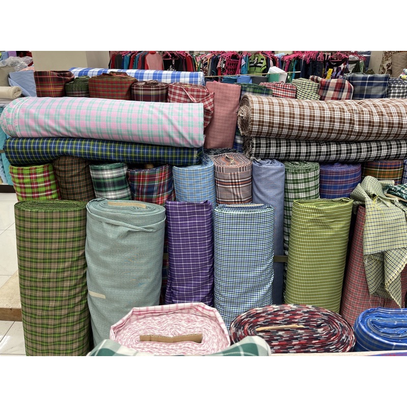 Checkered Oxford Multi-Color Woven Textile Fabric 60" Width by Yard SET ...