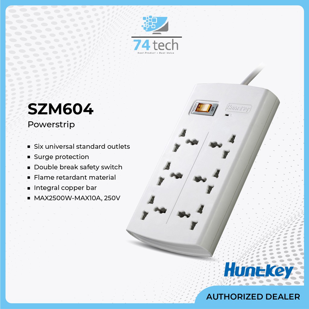 Huntkey SZM604-4 6-Socket Surge Protector | Shopee Philippines