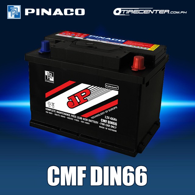 PINACO JP DIN66 Maintenance Free Car Battery 12V 66Ah Fits Fortuner ...