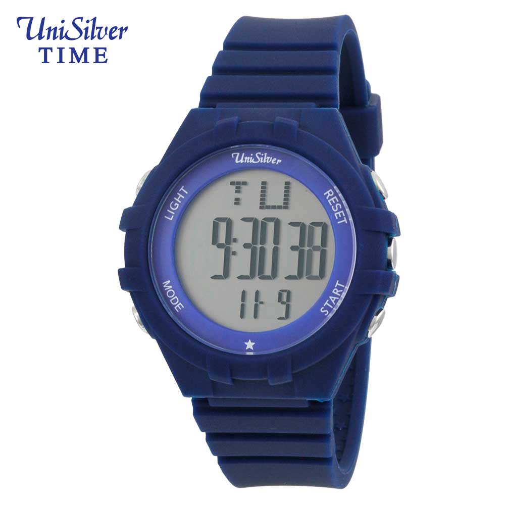 UniSilver TIME Unisex Navy Blue Digital Rubber Watch KW4404-1004 ...
